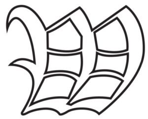 Free Printable Alphabet Letters: Gothic Calligraphy Capital W