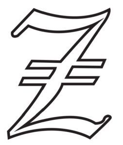 Free Printable Alphabet Letters: Gothic Calligraphy Capital Z
