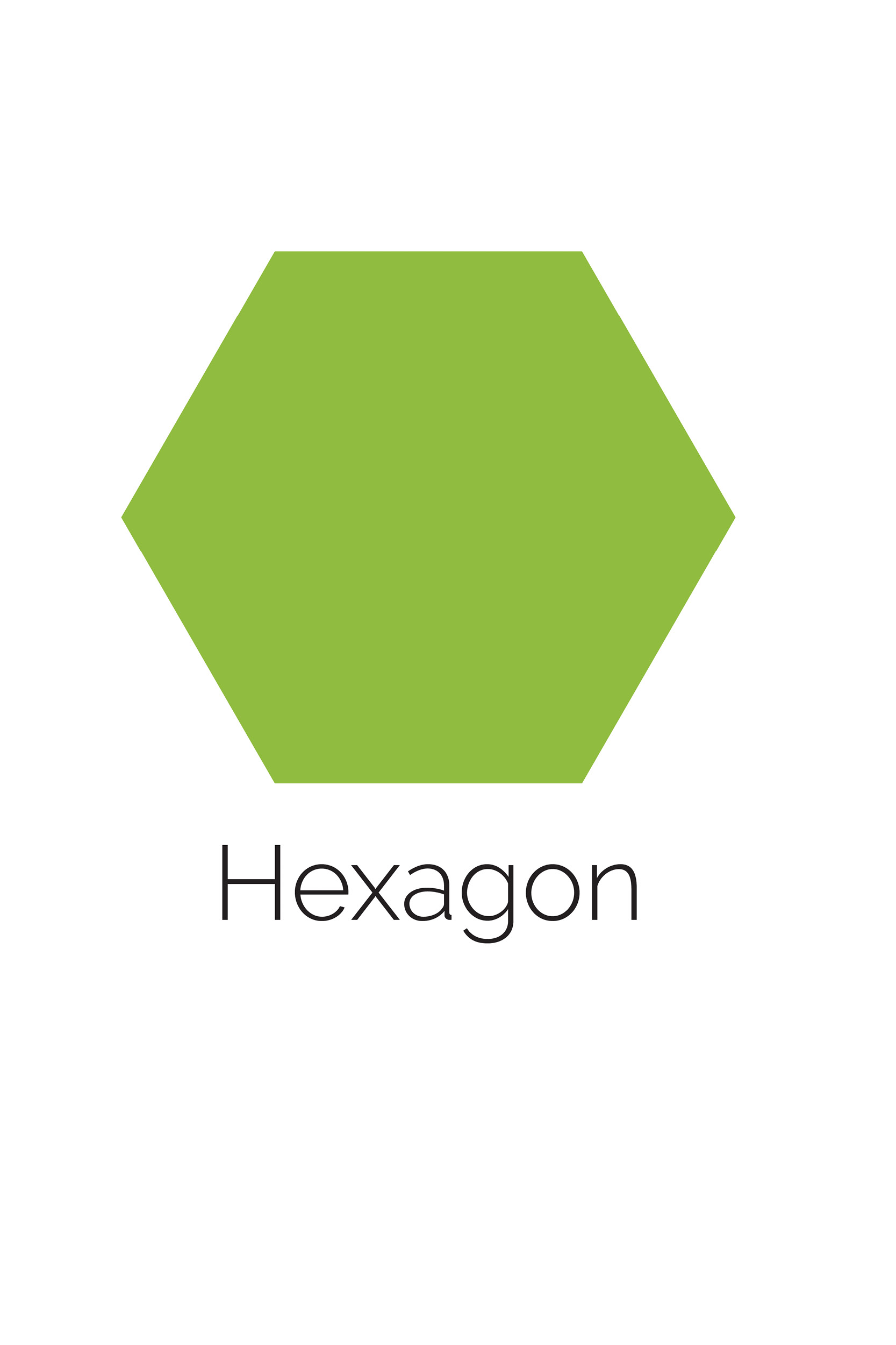 Free Printable Hexagon Shape with Color