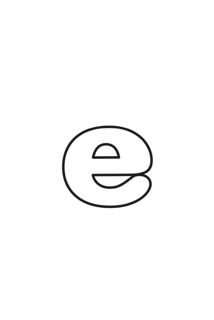 Letter E In Bubble Letters