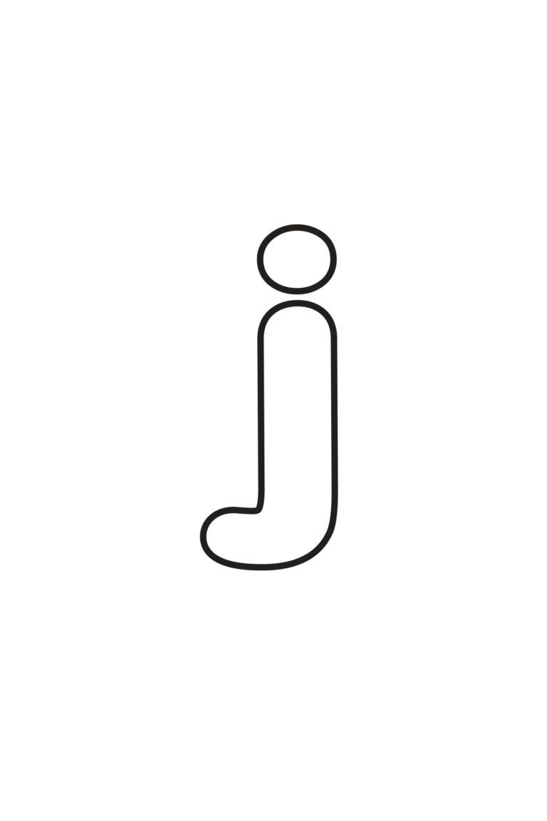 Free Printable Bubble Letter J