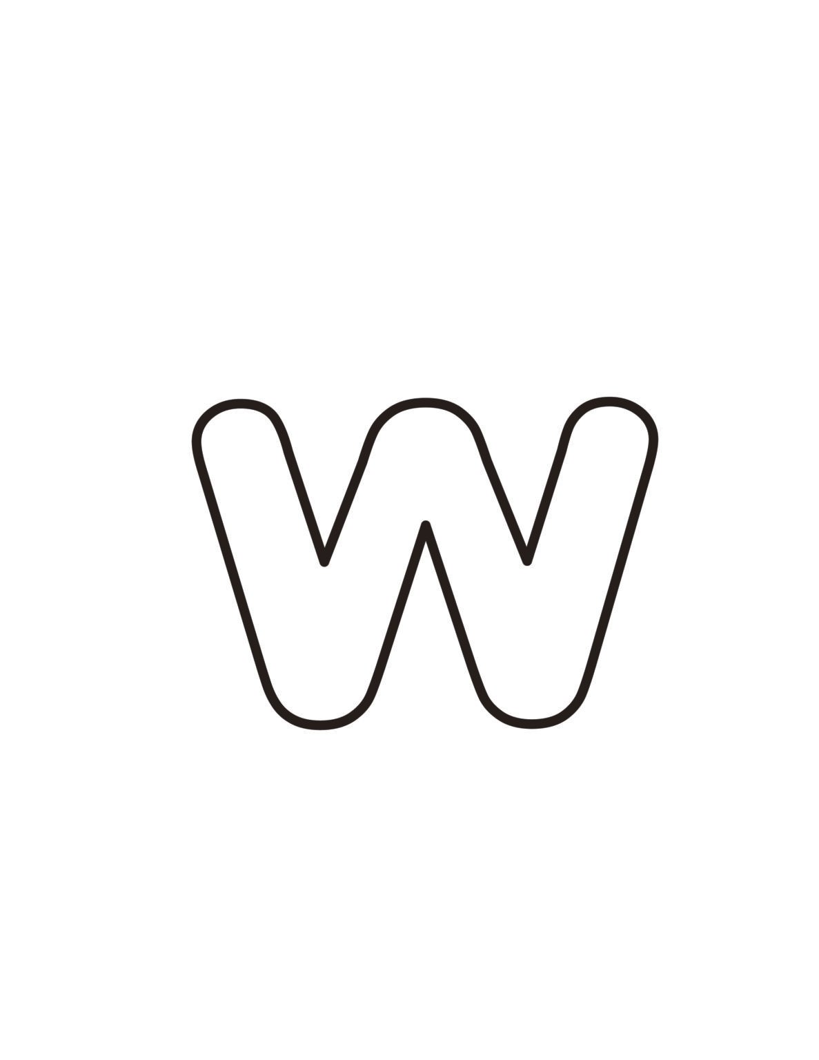 Printable Bubble Letter W - Freebie Finding Mom