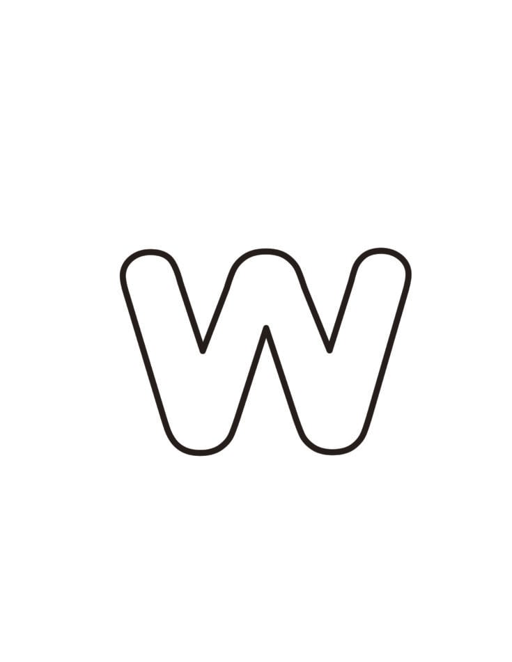 Printable Bubble Letter W - Freebie Finding Mom