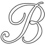 Free Printable Alphabet Letters: Calligraphy Uppercase B