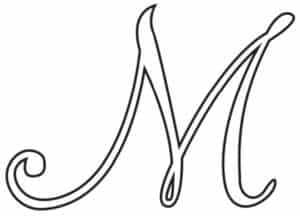 Free Printable Alphabet Letters: Calligraphy Uppercase M