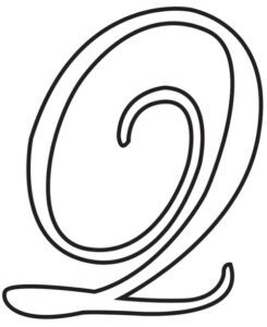 Free Printable Alphabet Letters: Calligraphy Uppercase Q