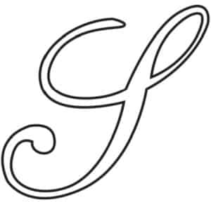Free Printable Alphabet Letters: Calligraphy Uppercase S