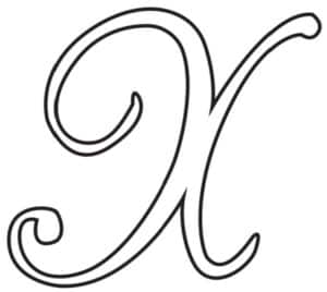 Free Printable Alphabet Letters: Calligraphy Uppercase X