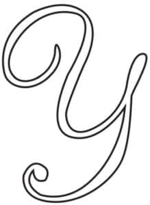 Free Printable Alphabet Letters: Calligraphy Uppercase Y