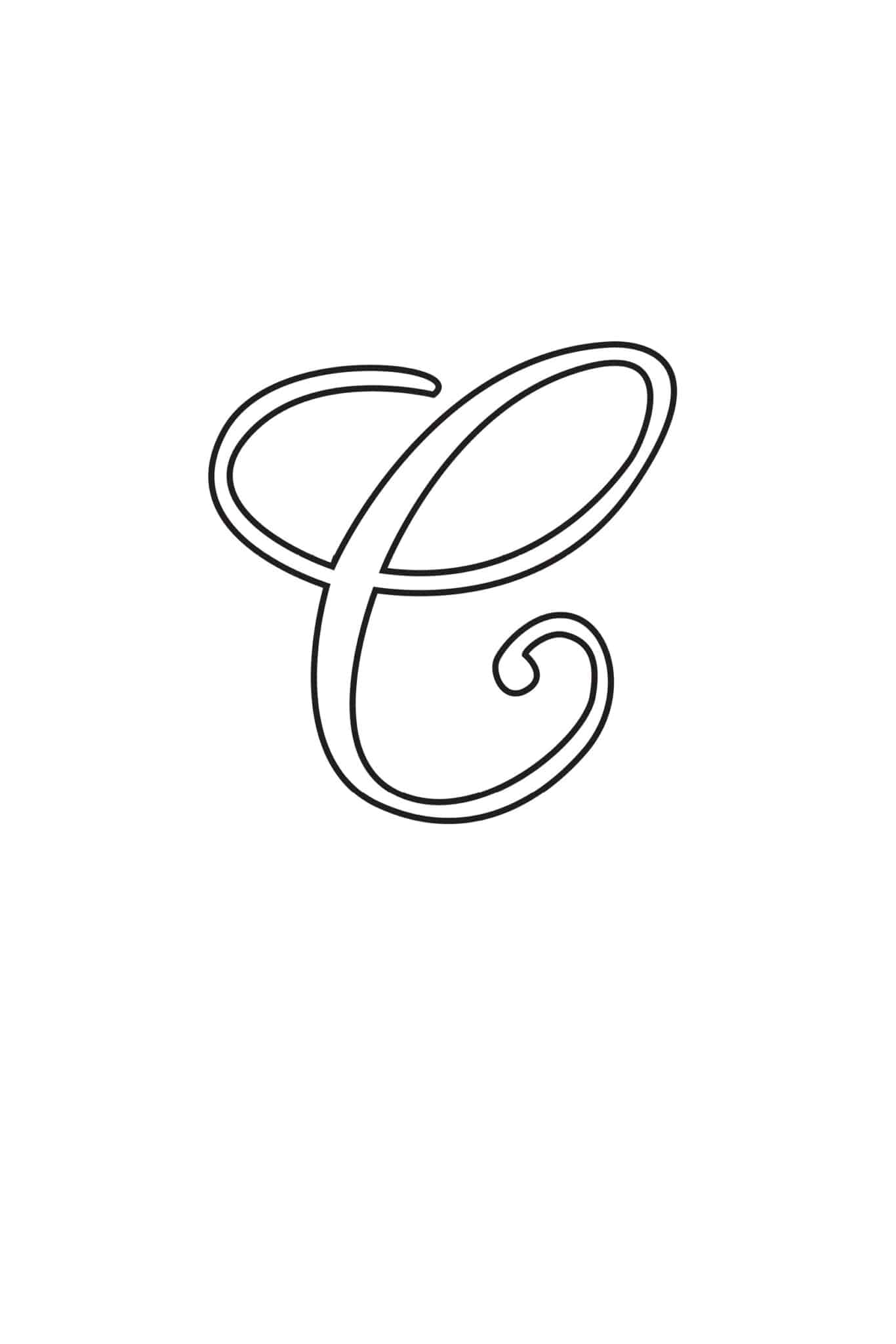 Free Calligraphy Letters Printable: Uppercase Alphabet