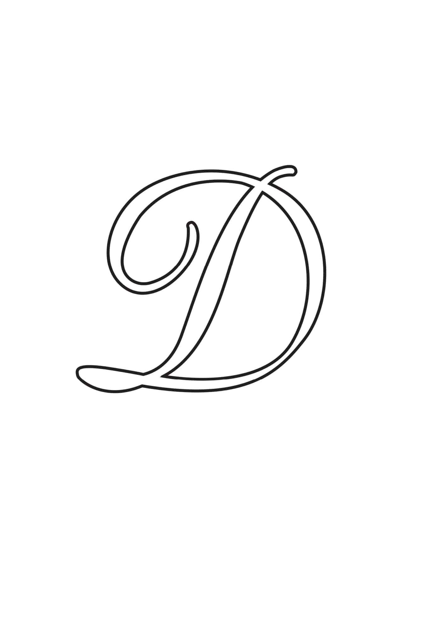 Free Calligraphy Letters Printable: Uppercase Alphabet