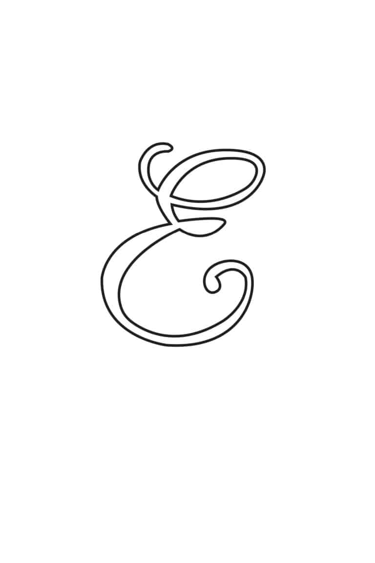 Free Calligraphy Letters Printable: Uppercase Alphabet