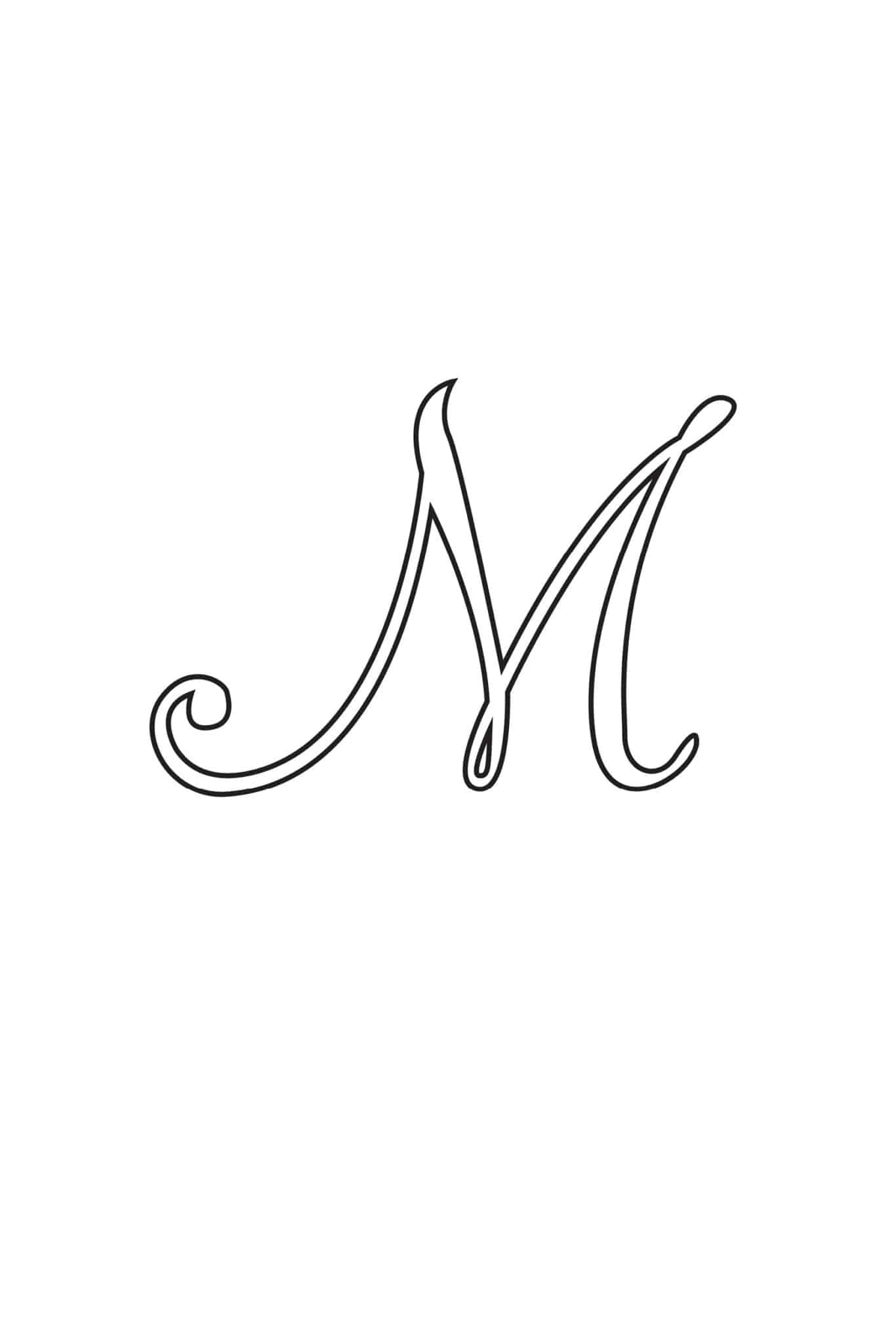 Free Calligraphy Letters Printable: Uppercase Alphabet