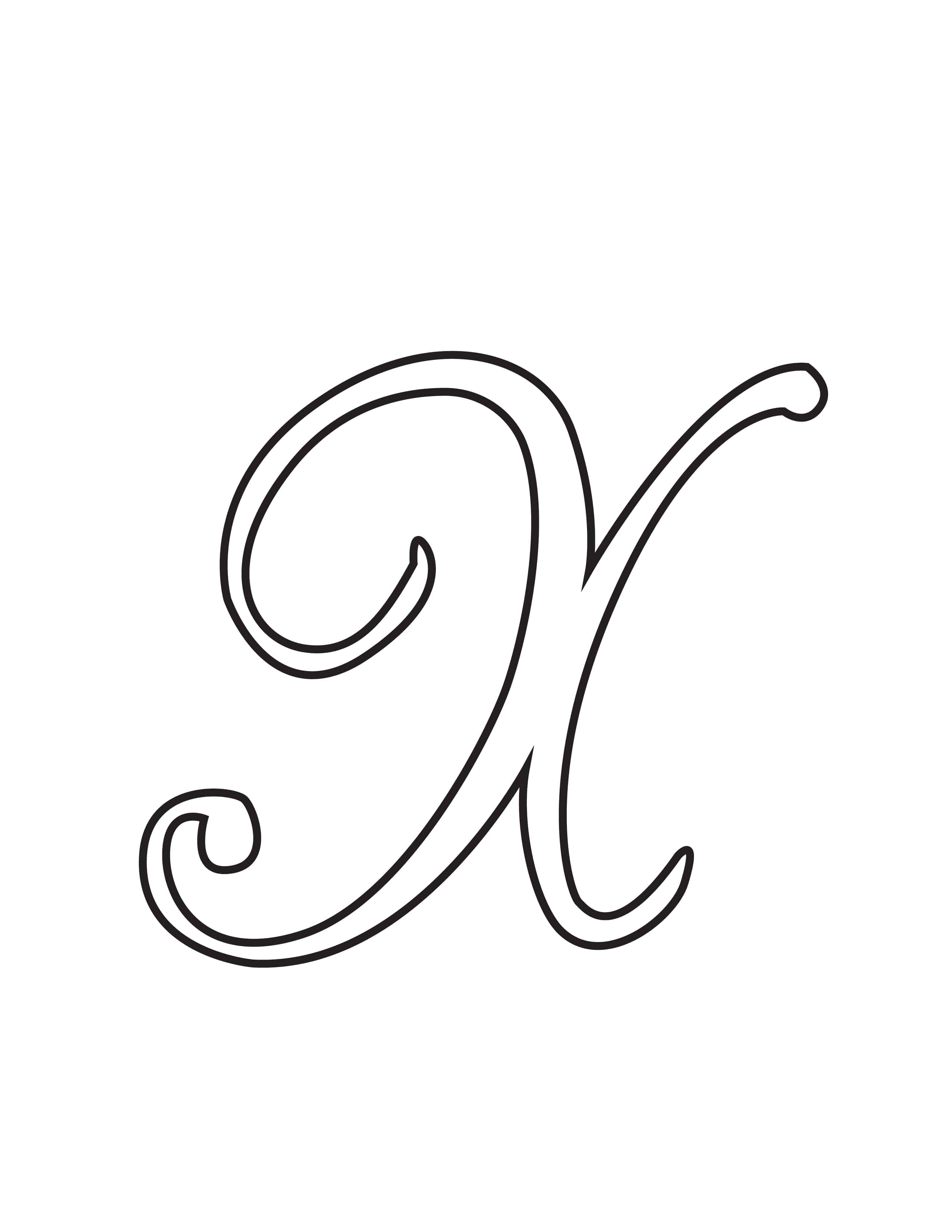 Calligraphy Letter X