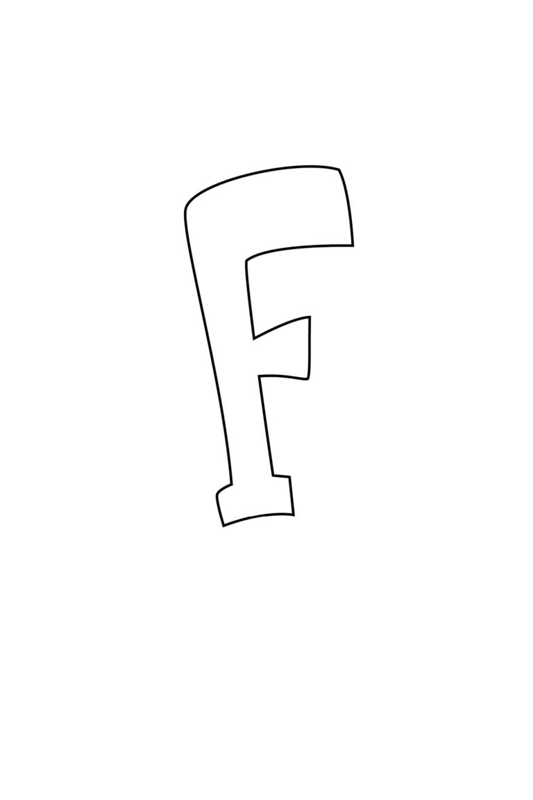 Free Printable Bubble Letter F