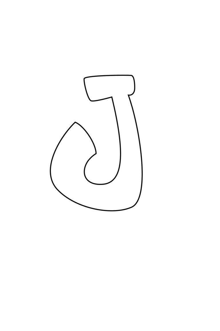 Free Printable Bubble Letter J