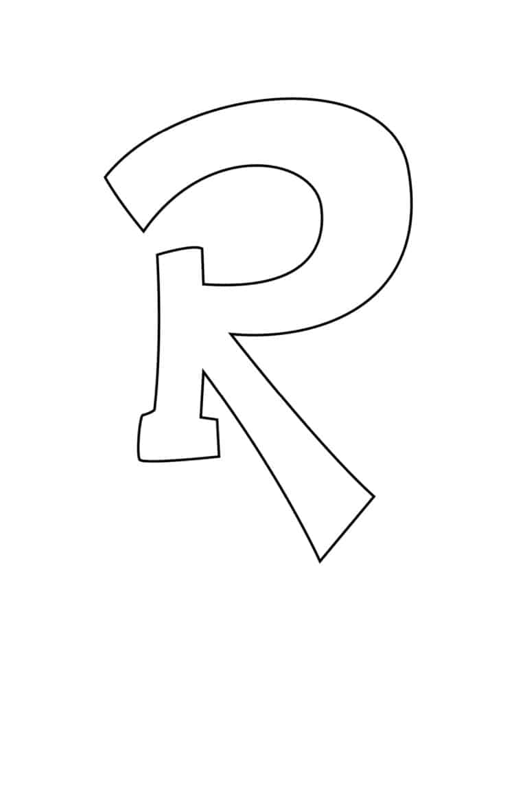 Free Printable Bubble Letter R