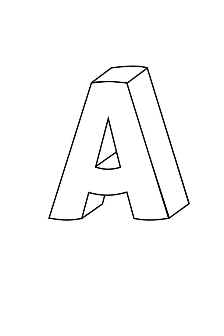 Printable Cursive Bubble Letter A