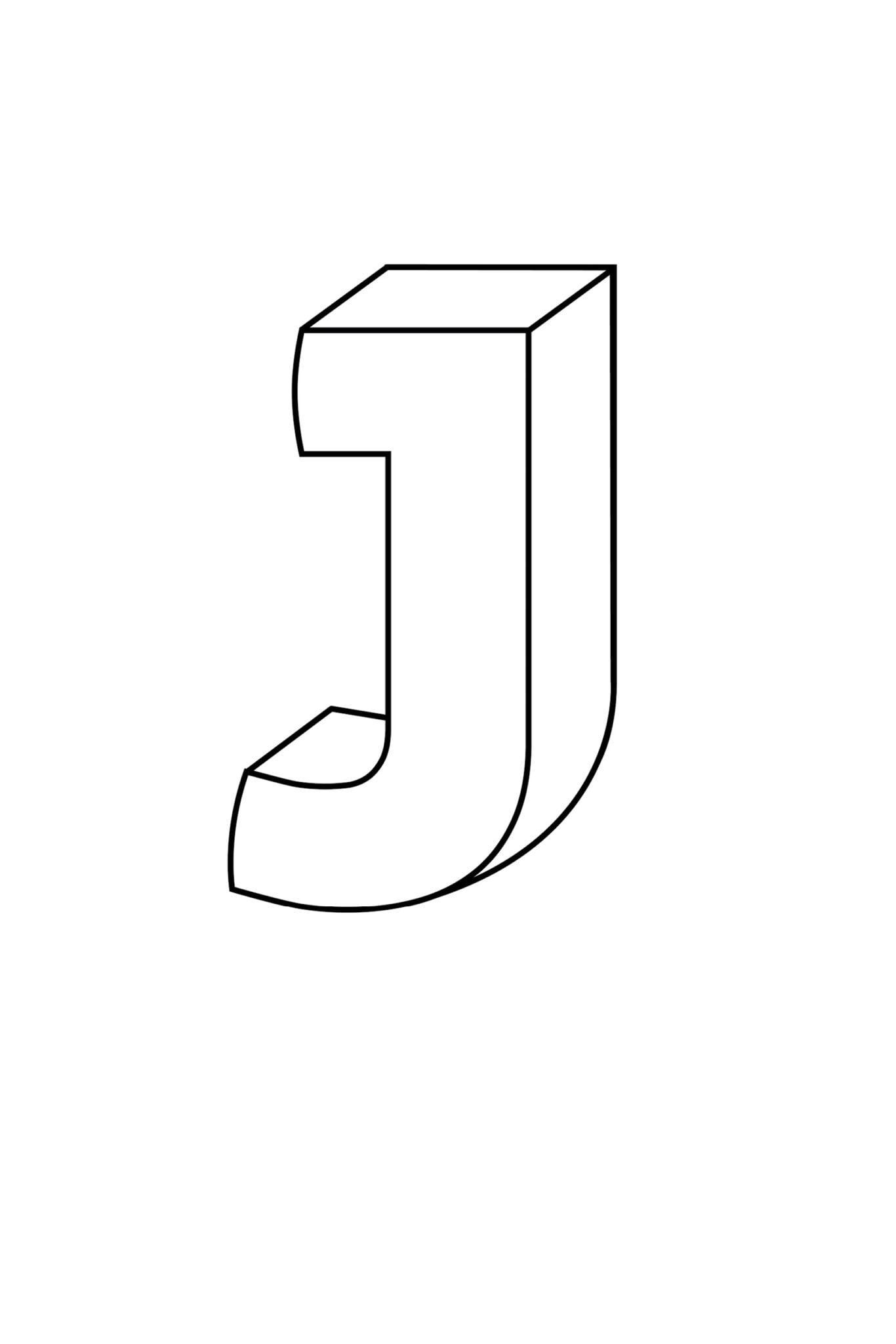 Free Printable Bubble Letter J