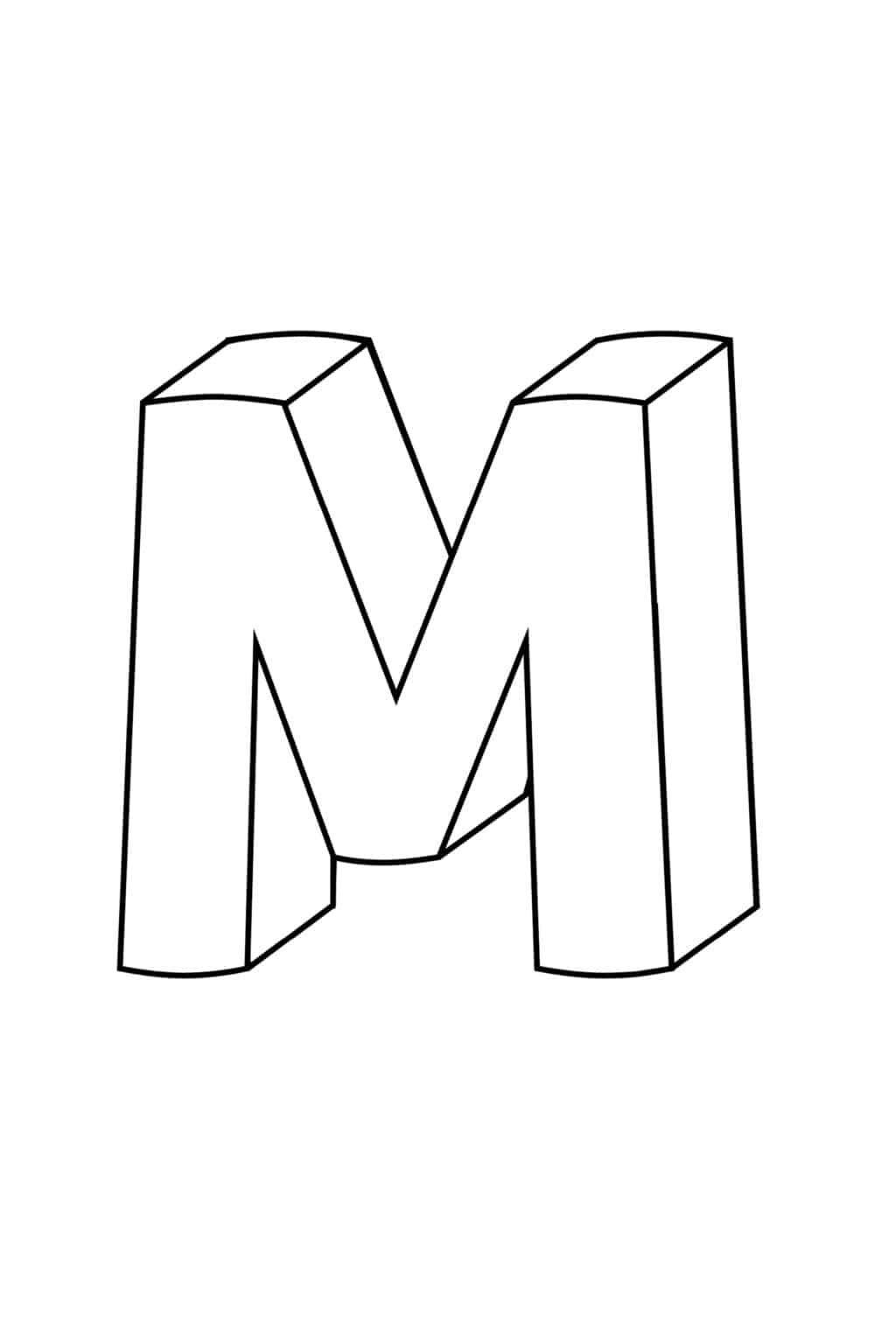 Printable Bubble Letter M - Freebie Finding Mom