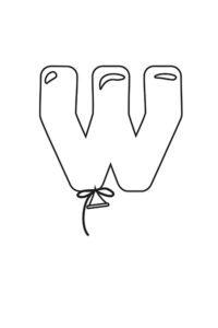 Printable Bubble Letter W - Freebie Finding Mom