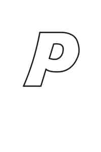 Printable 3D Bubble Letter P
