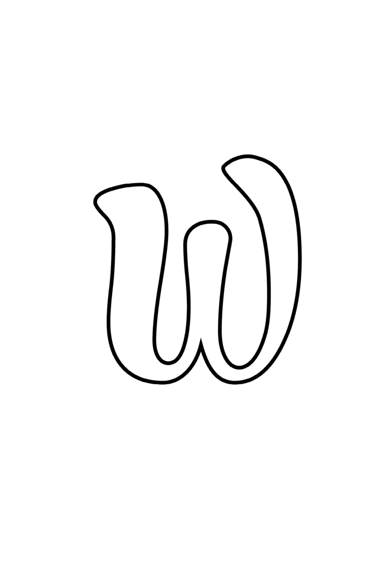 Printable Bubble Letter W - Freebie Finding Mom