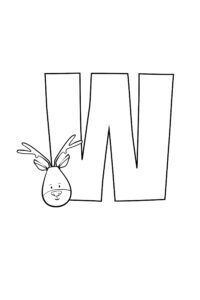 Printable Bubble Letter W - Freebie Finding Mom