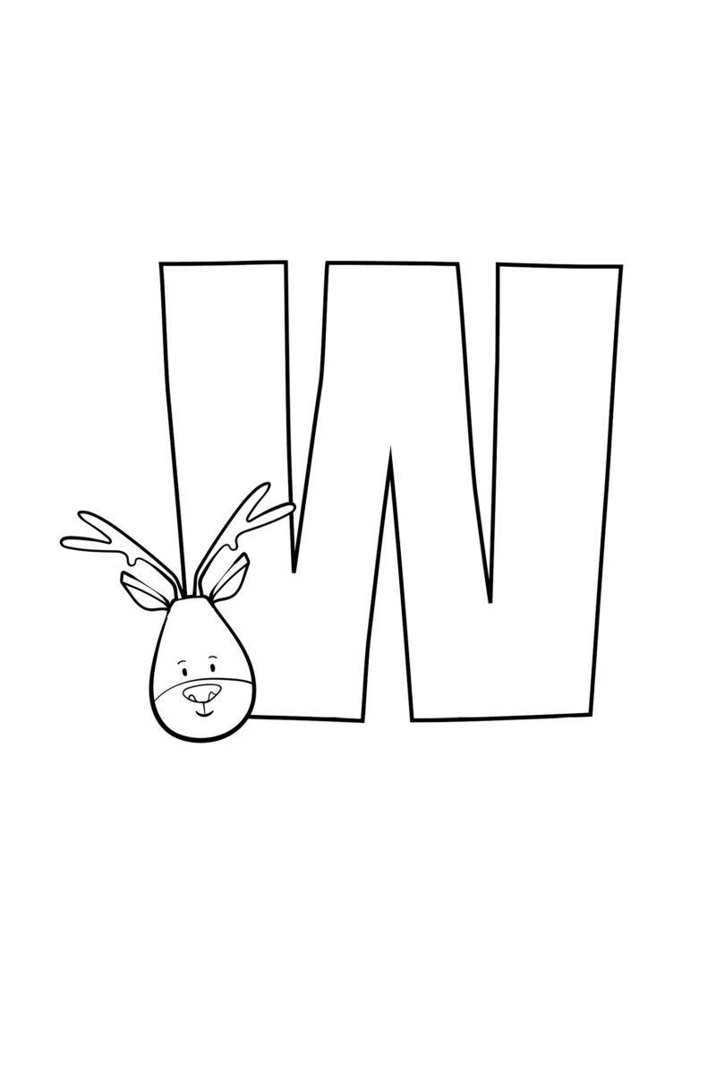 Printable Bubble Letter W - Freebie Finding Mom