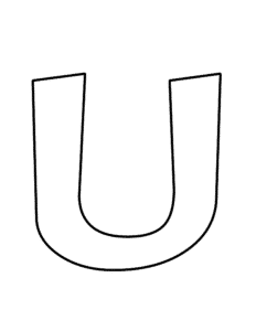 Printable Cursive Bubble Letter U