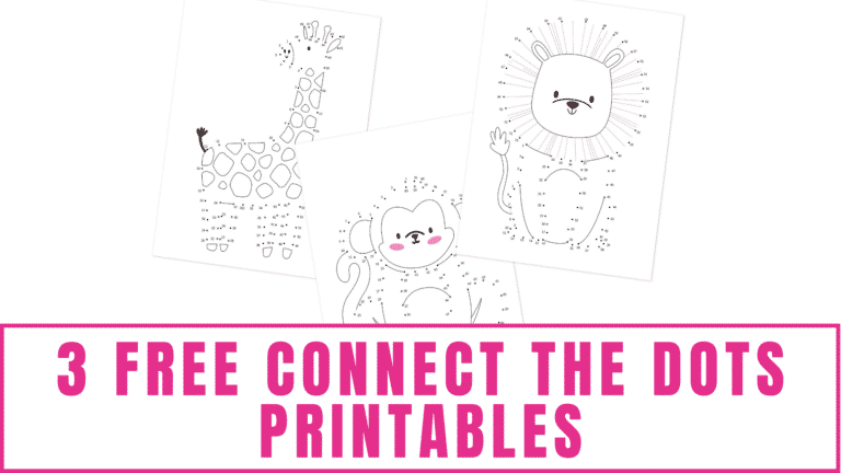 3 Free Connect the Dots Printables