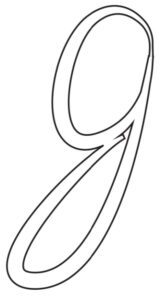 Free Printable Alphabet Letters: Calligraphy Lowercase G