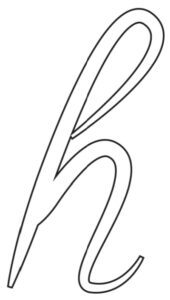 Free Printable Alphabet Letters: Calligraphy Lowercase H