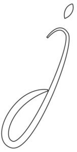 Free Printable Alphabet Letters: Calligraphy Lowercase J