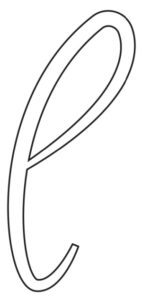 Free Printable Alphabet Letters: Calligraphy Lowercase L