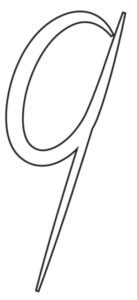 Free Printable Alphabet Letters: Calligraphy Lowercase Q