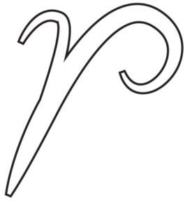 Free Printable Alphabet Letters: Calligraphy Lowercase R