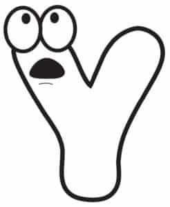Free Printable Cartoon Letters: Cartoon Letter Y