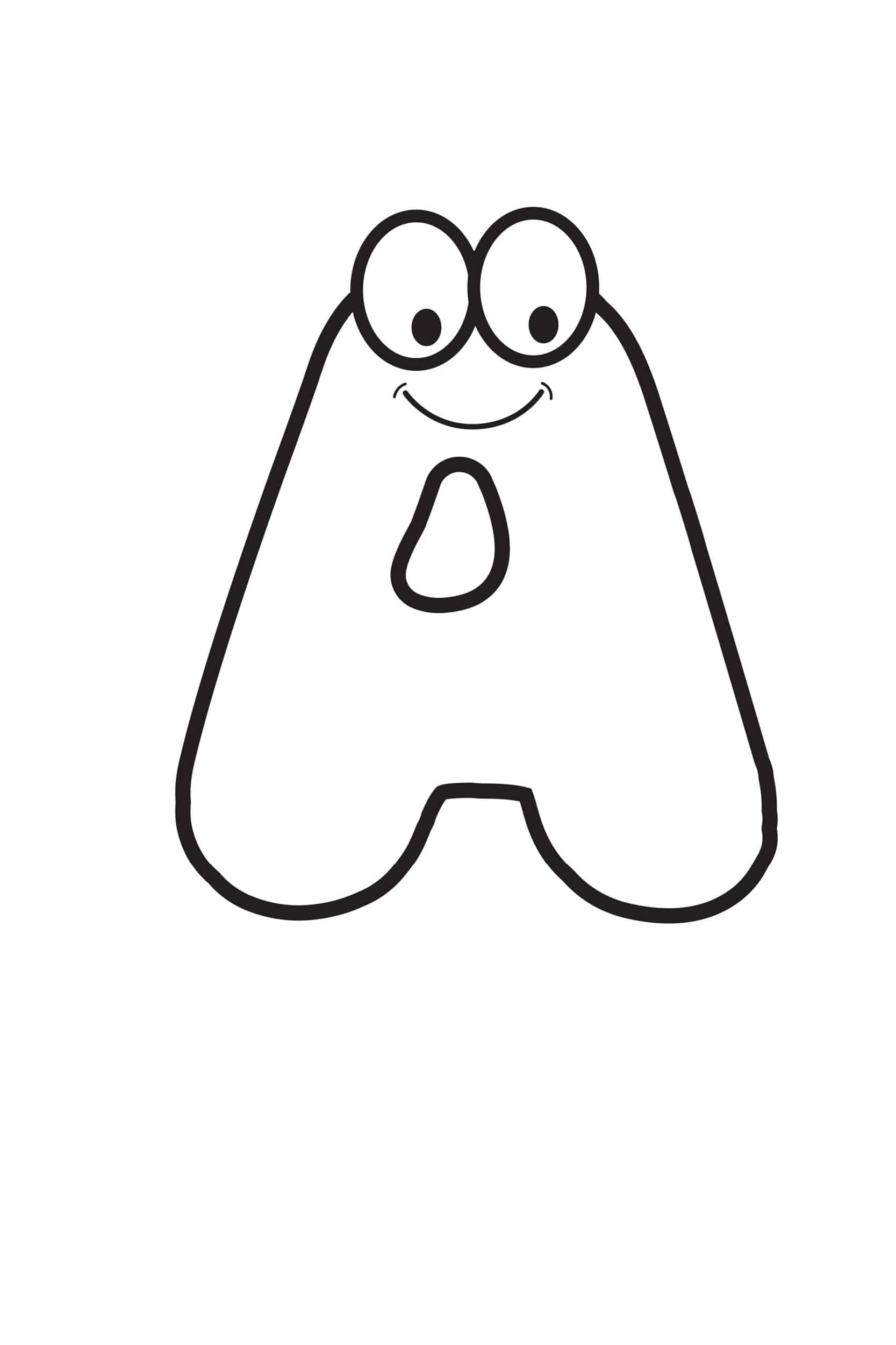 Free Printable Cartoon Letters Alphabet