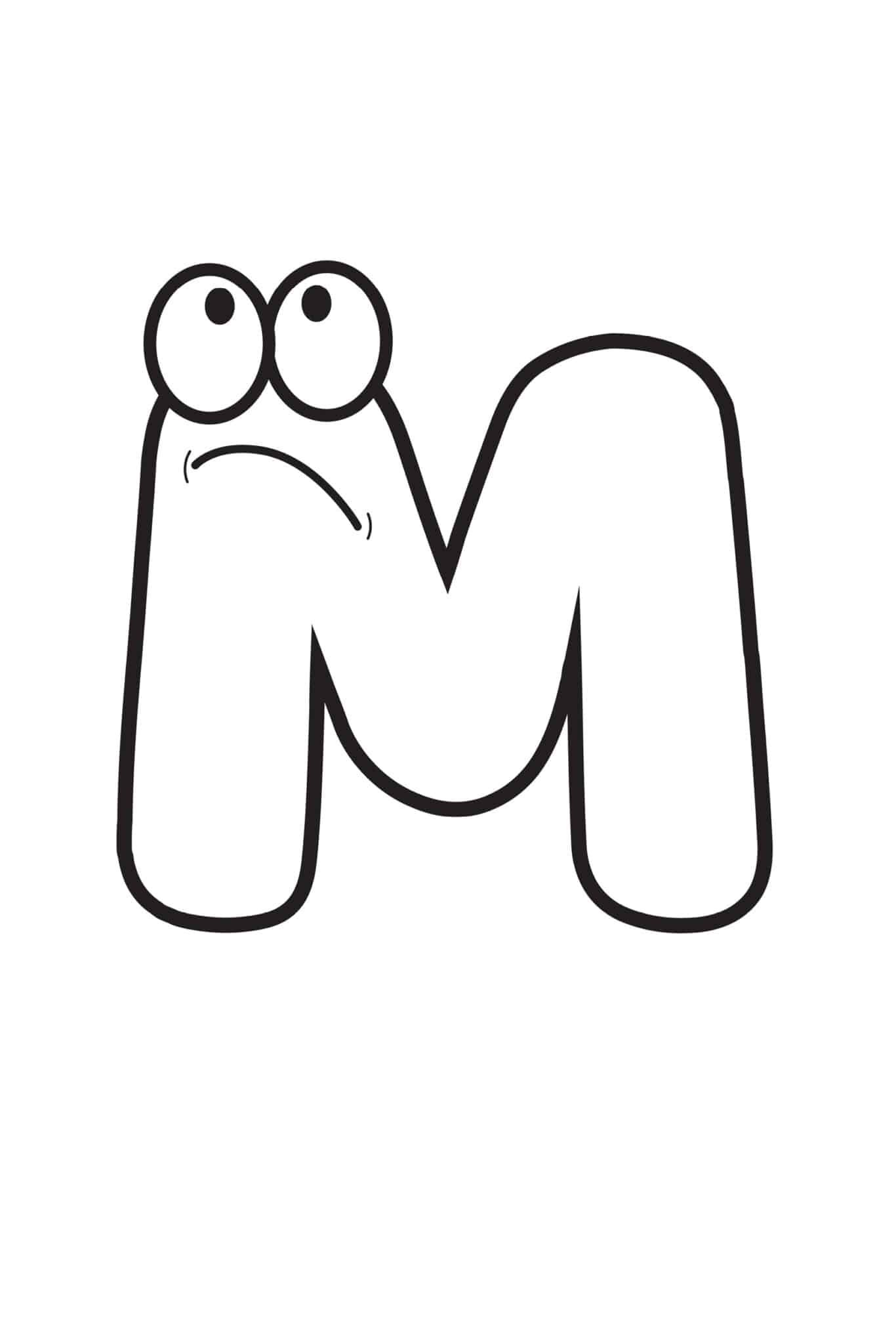 Free Printable Cartoon Letters Alphabet