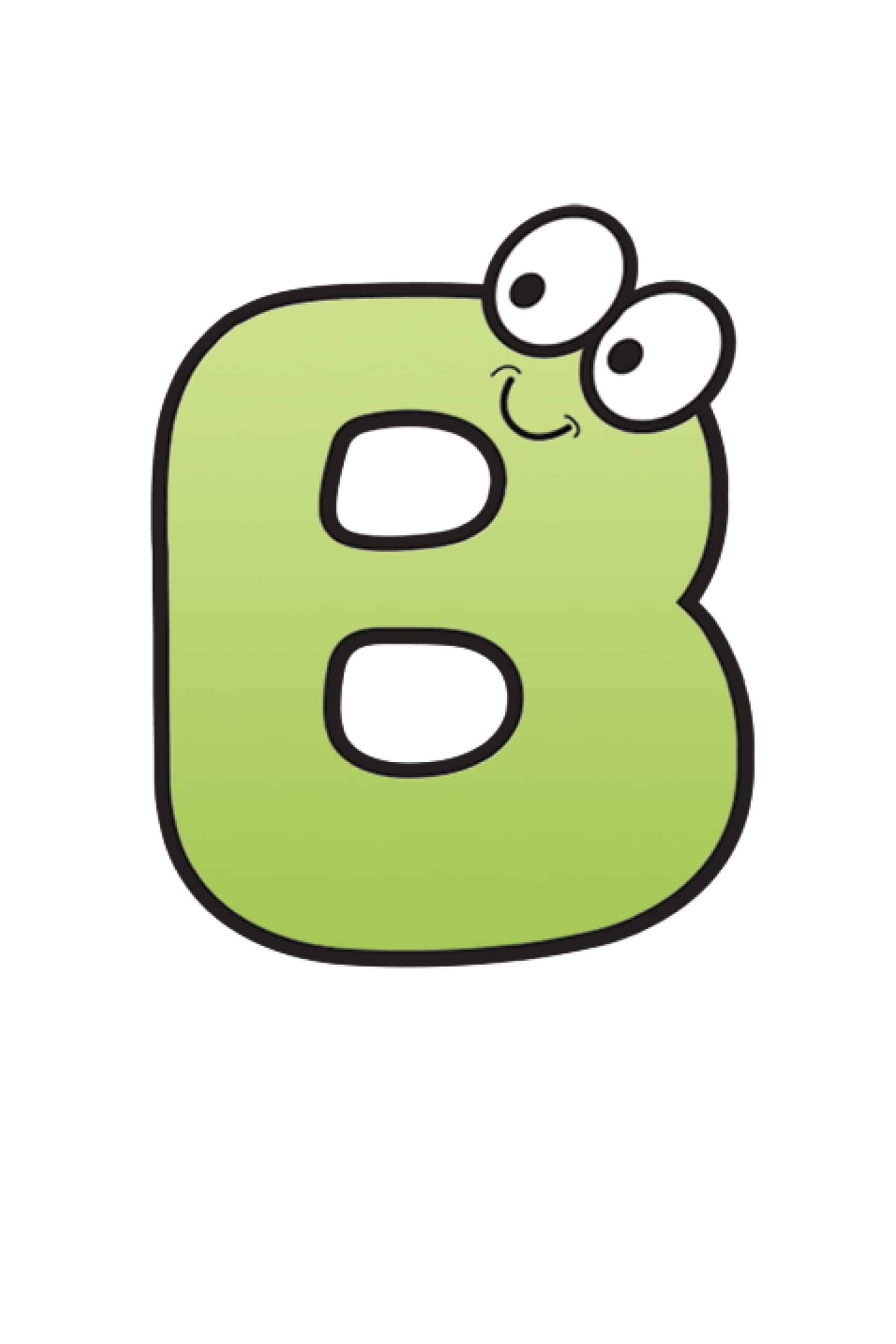 Free Printable Colorful Cartoon Letters Alphabet