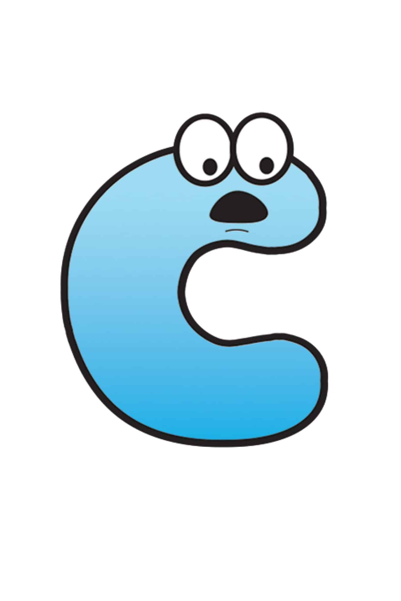 Free Printable Colorful Cartoon Letters Alphabet