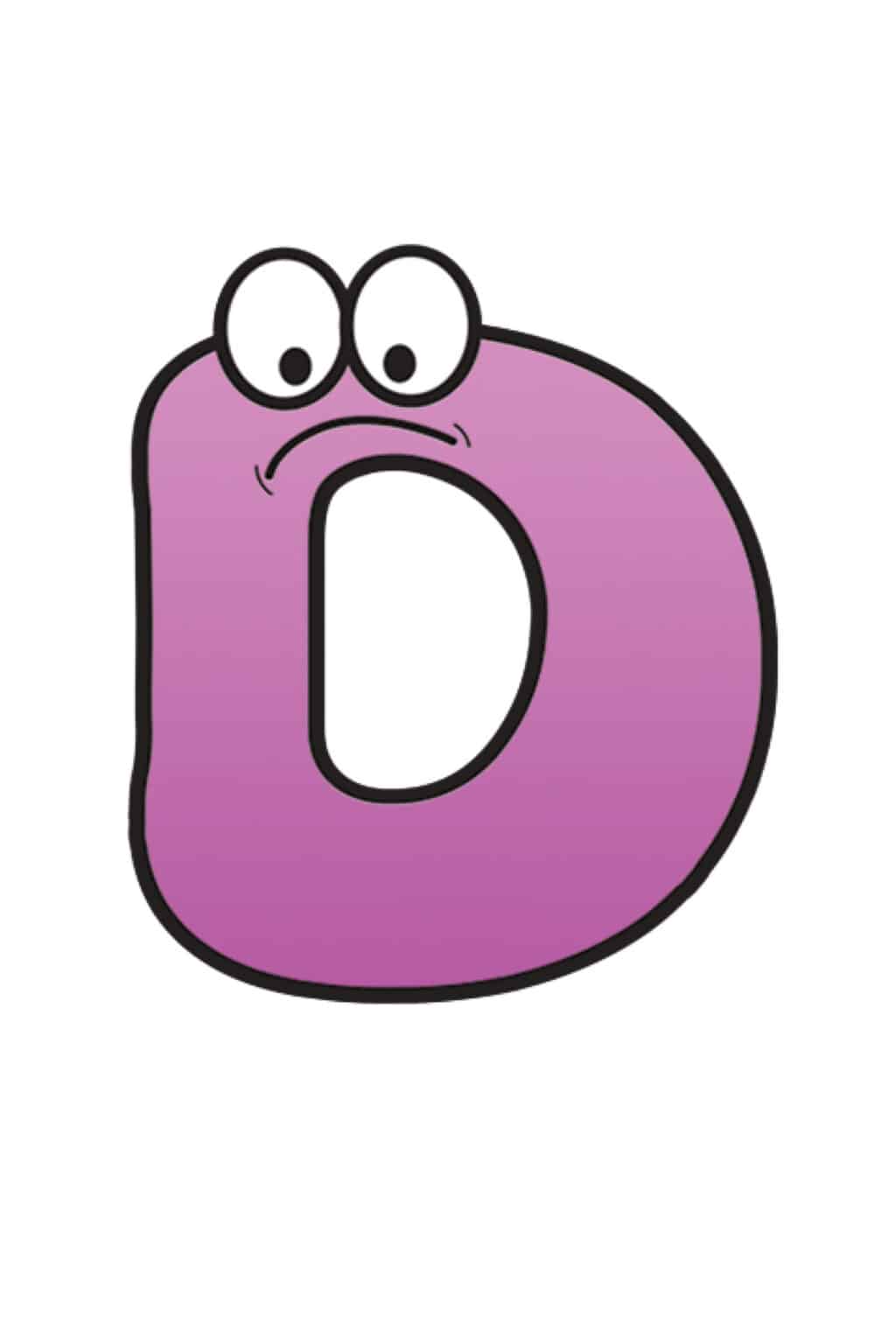 Free Printable Colorful Cartoon Letters Alphabet