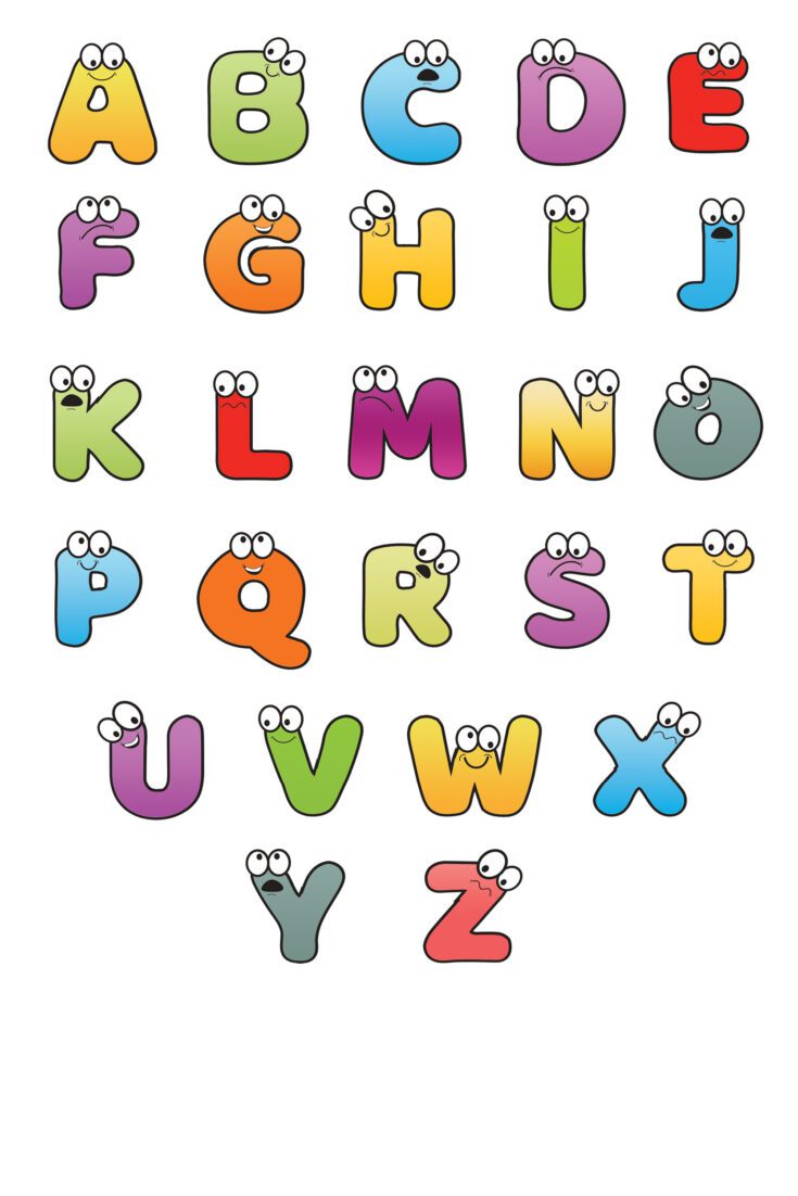 Free Printable Colorful Cartoon Letters Alphabet Free Printable Colorful Cartoon Letters Alphabet