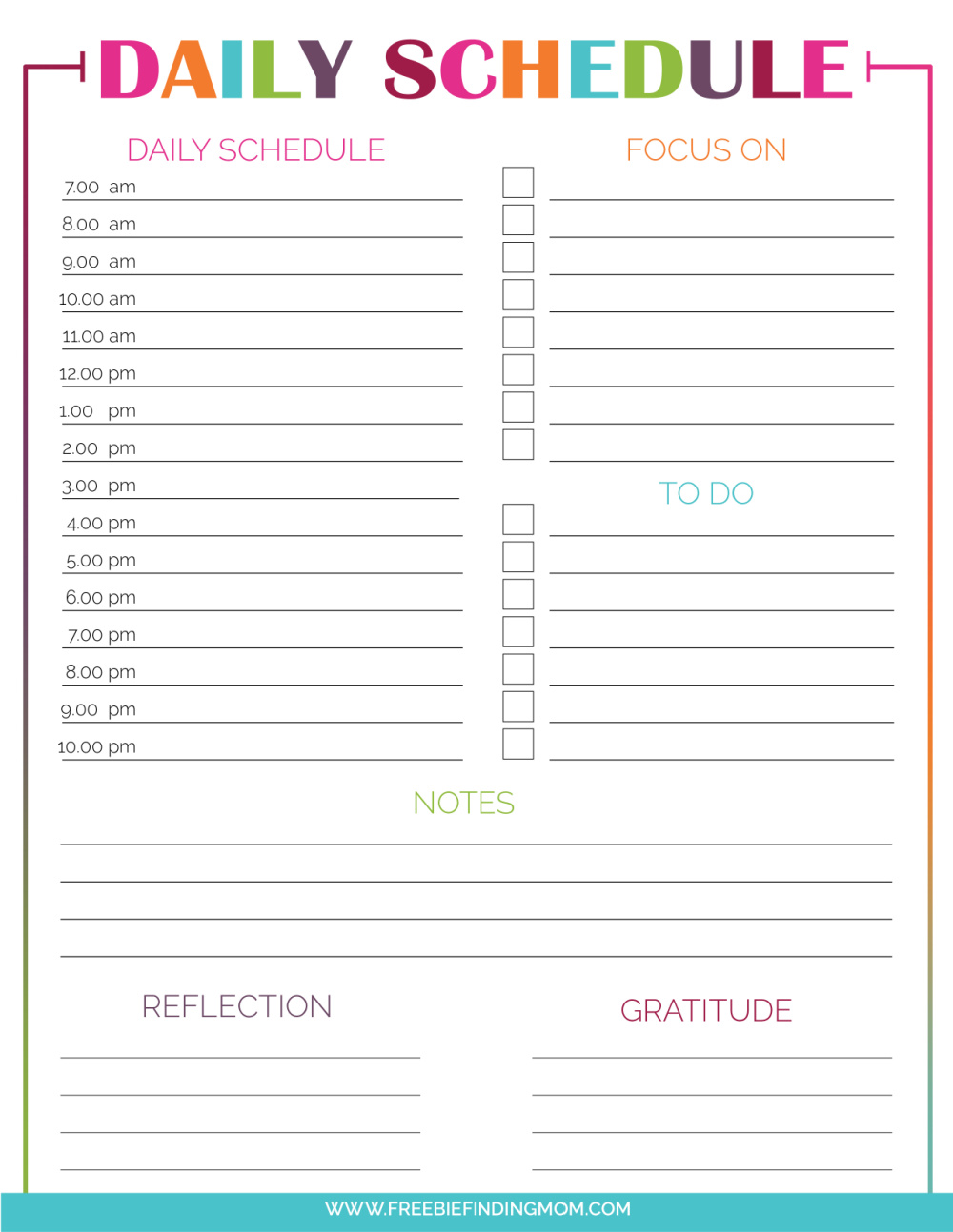 3 Printable Hourly Schedule Templates Freebie Finding Mom