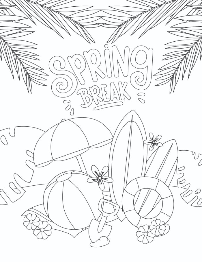 Spring Break Coloring Pages Free PDFs Freebie Finding Mom Spring Break Coloring Pages Free PDFs Freebie Finding Mom