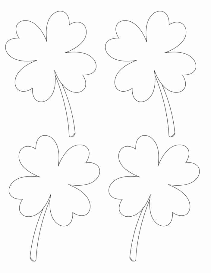 Four Leaf Clover Template Printable Free
