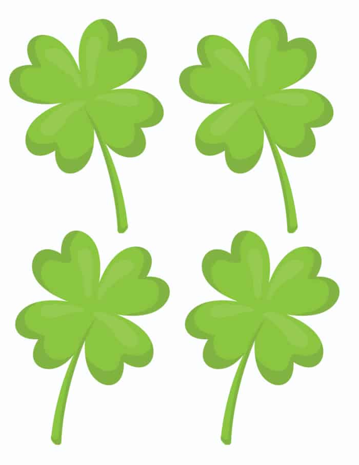 Printable Green Four Leaf Clover