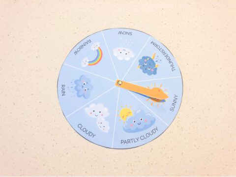 Free Weather Wheel Printable Preschool Activity