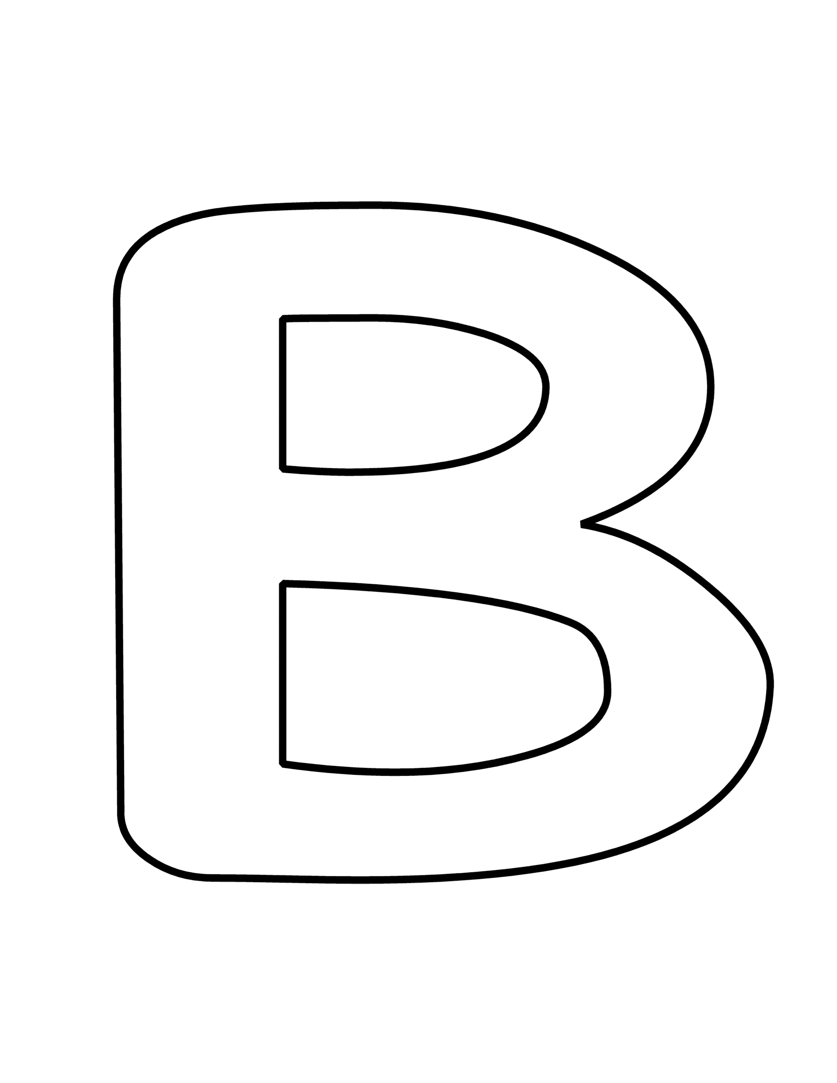 Printable Cursive Bubble Letter B